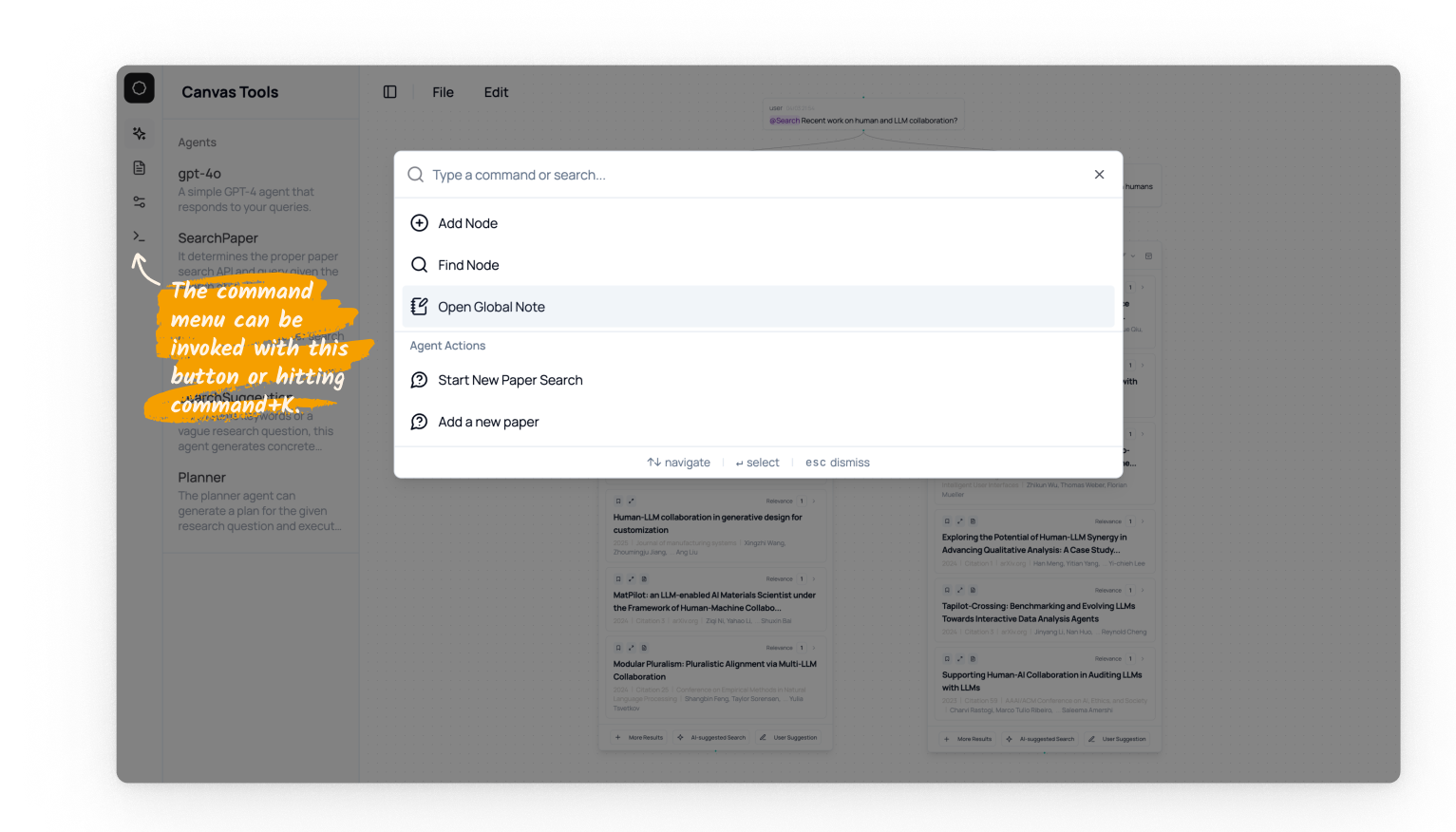 Command Menu | Lit Canvas
